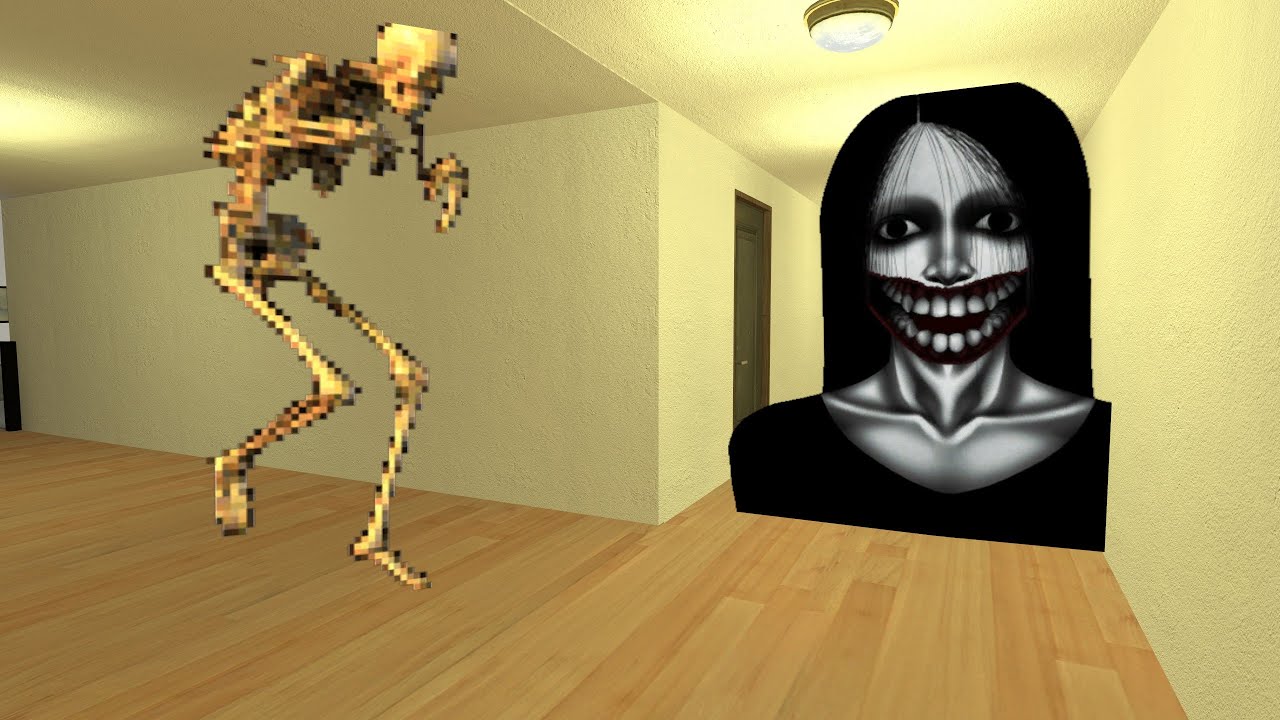 Escape Kuchisake Onna Pixel Skull Nextbot Gmod - YouTube