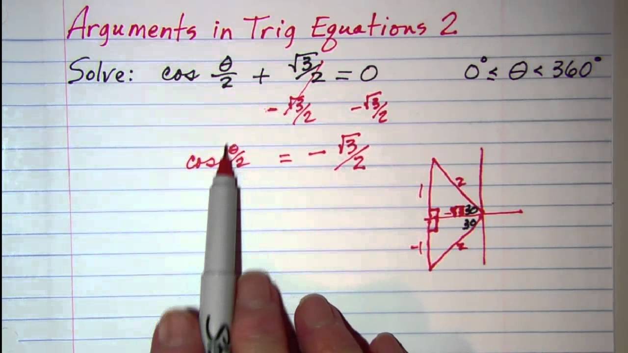 Arguments in Trig Equations 2 - YouTube