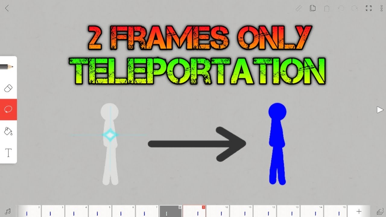 How to animate instant teleportation in flipaclip in 2 frames (Part 2 ...