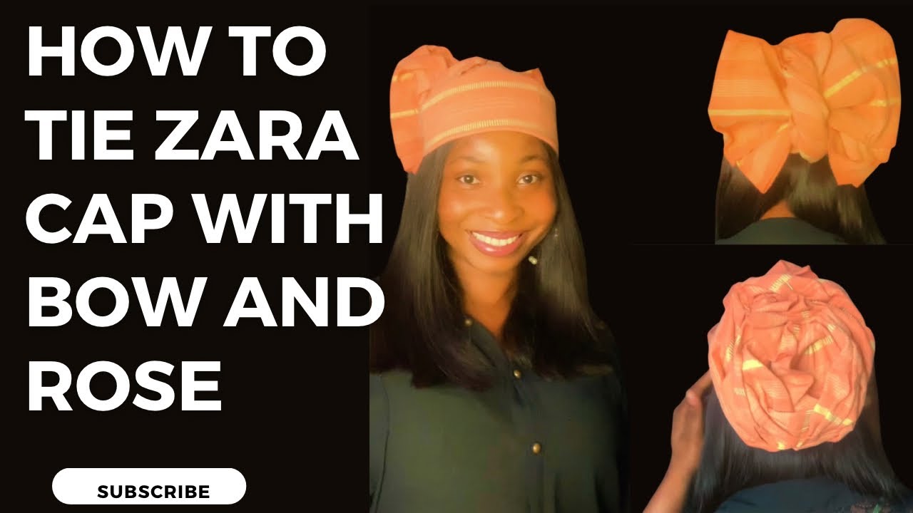 HOW TO TIE ZARA CAP WITH ASOOKE; Bow and rose pattern - YouTube