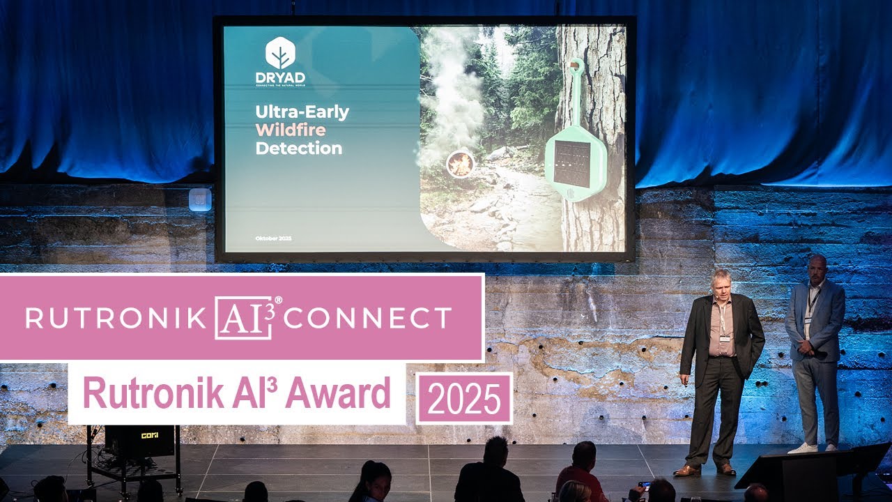 Dryad gewinnt Rutronik AI³ Award 2025: KI-Frühwarnsystem für Waldbrände ...