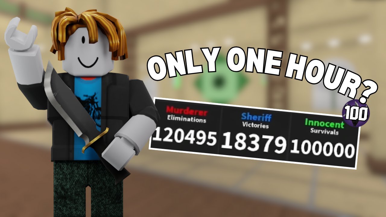 HOW FAST CAN I LEVEL UP IN 1 HOUR IN MM2? *teamers* (Murder Mystery 2 ...