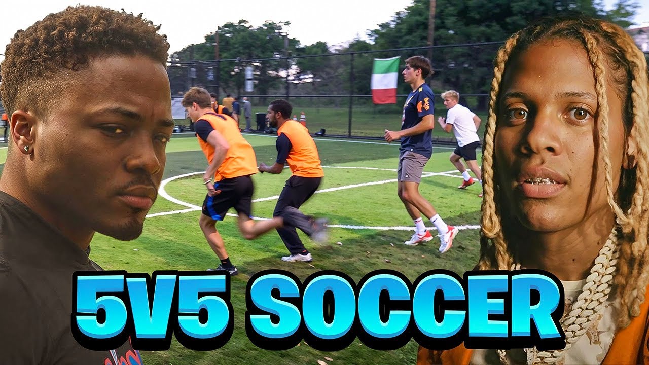 Lil durk challenged my team to a 5V5 SOCCER game and this happened ft Da real perkioo - YouTube
