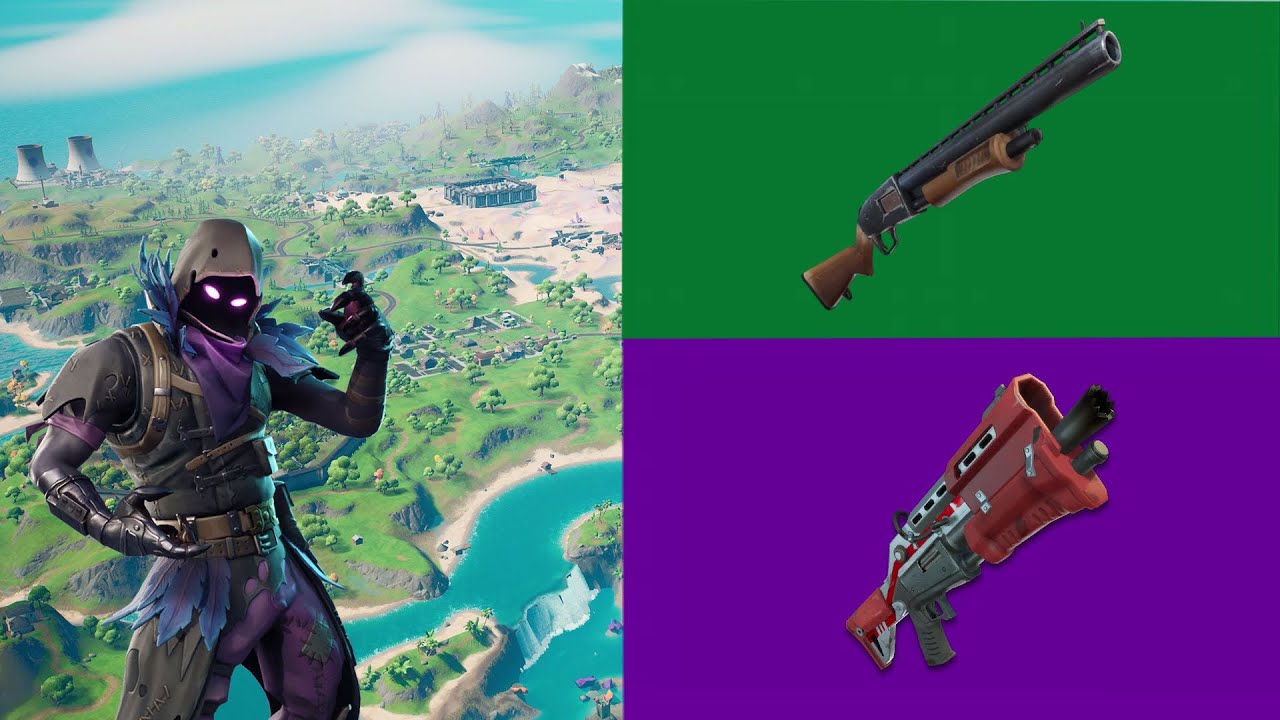 Fortnite green weapons and purple weapons ONLY!!!! - YouTube