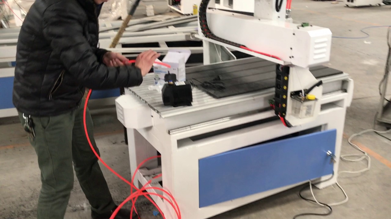 LINKCNC cnc router use water pump show video - YouTube