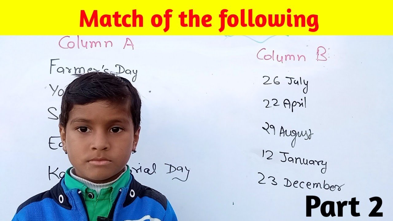 Match of the following मिलान करें Gk Question match the following gk ...