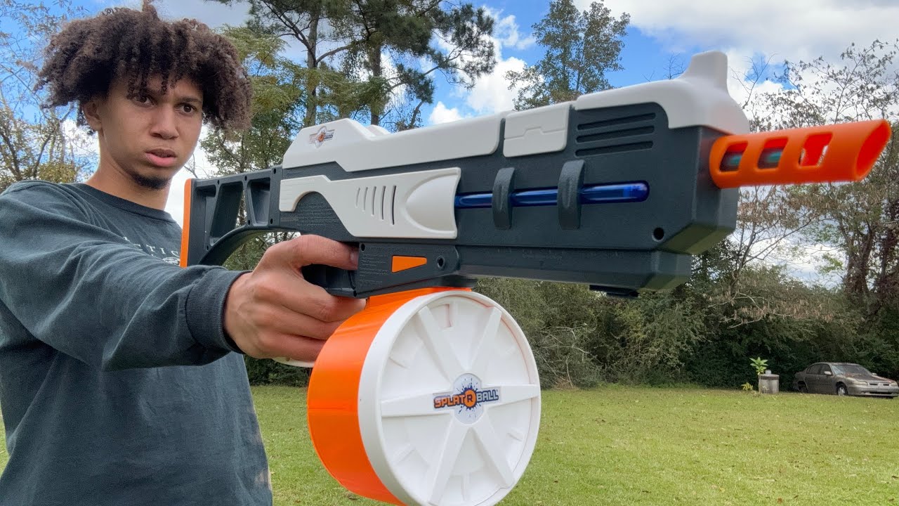 Testing Out My New Splatrball Gun - YouTube