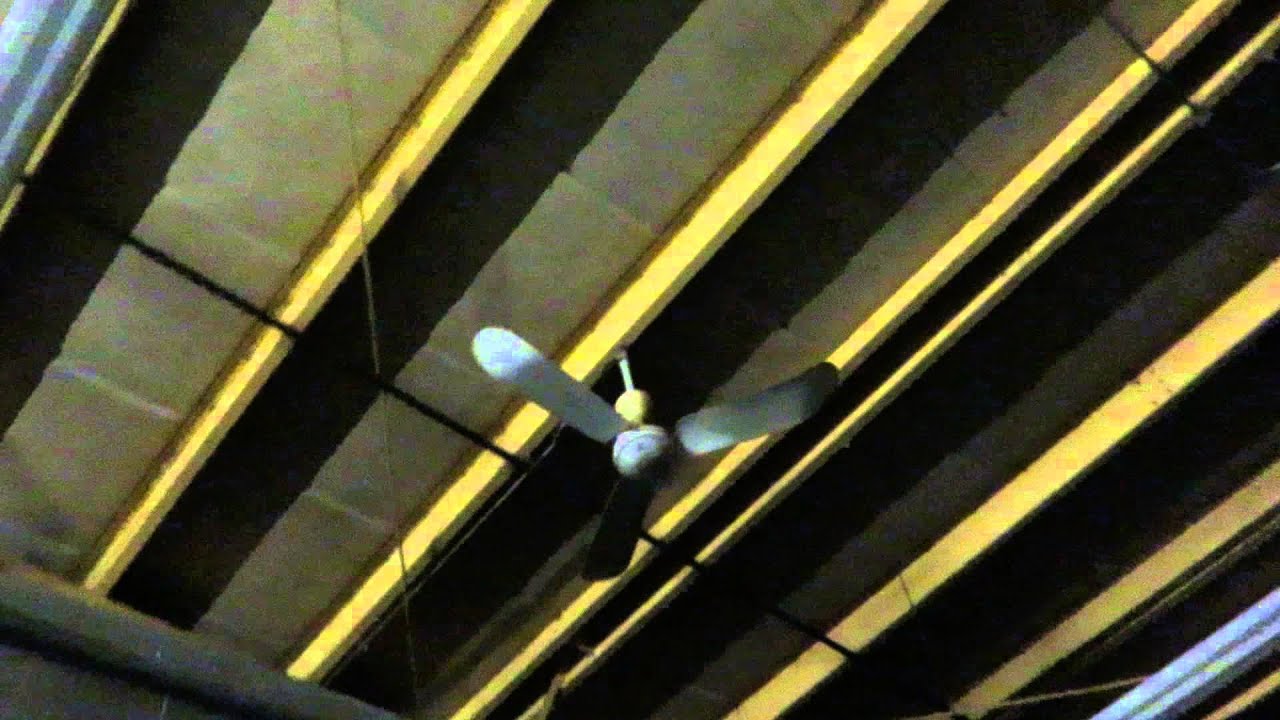 SMC Industrial ceiling fan at my storage facility - YouTube