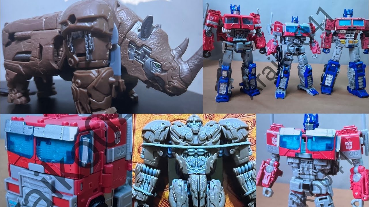 New transformers rise of the beasts voyager Optimus and rhinox in hand ...