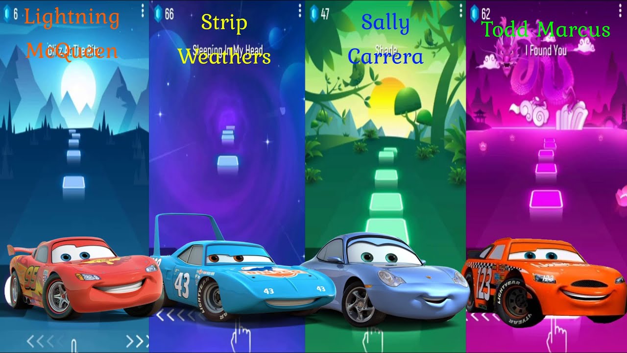 Lightning McQueen vs Strip Weathers vs Sally Carrera vs Todd Marcus ...