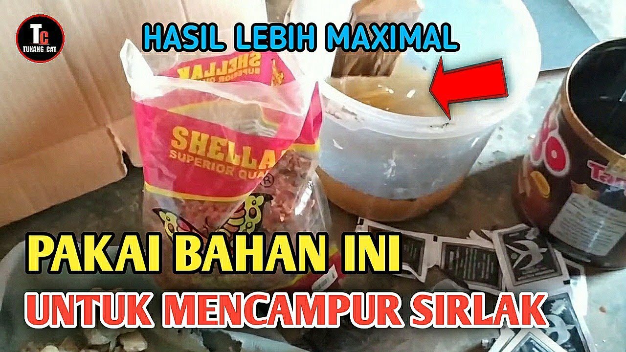 CARA MENCAMPUR SIRLAK DENGAN TINER|DASAR BUAT PELITUR - YouTube