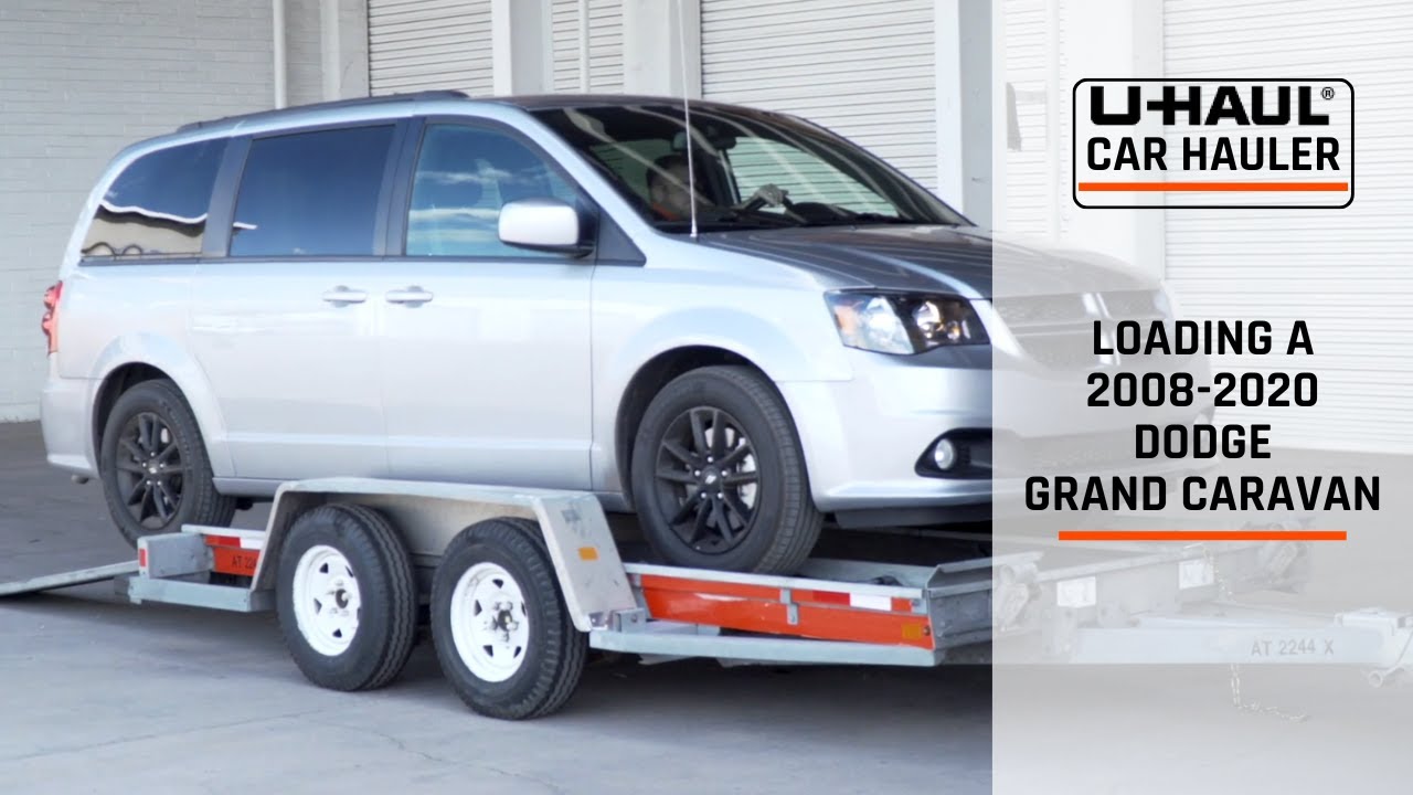 Loading a 2008-2020 Dodge Grand Caravan On a U-Haul Car Hauler - YouTube