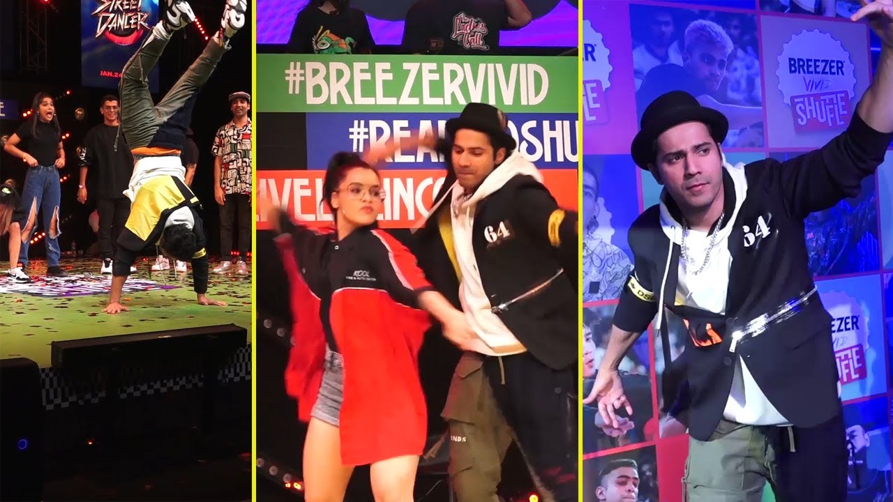 Varun Dhawan Crazy Dance Stunts @ Breezer Vivid Shuffle | Street Dancer ...
