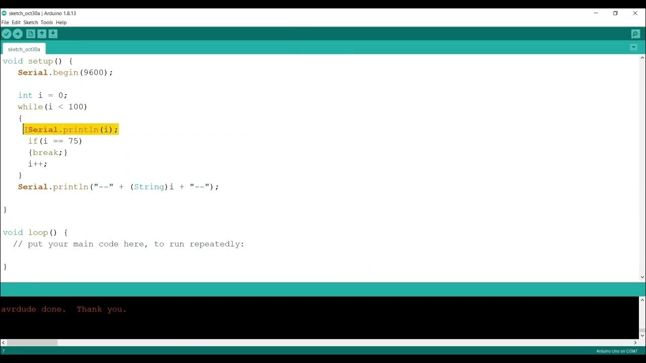 Arduino programlama break anahtar kelimesi (ODTÜ Robot) - YouTube