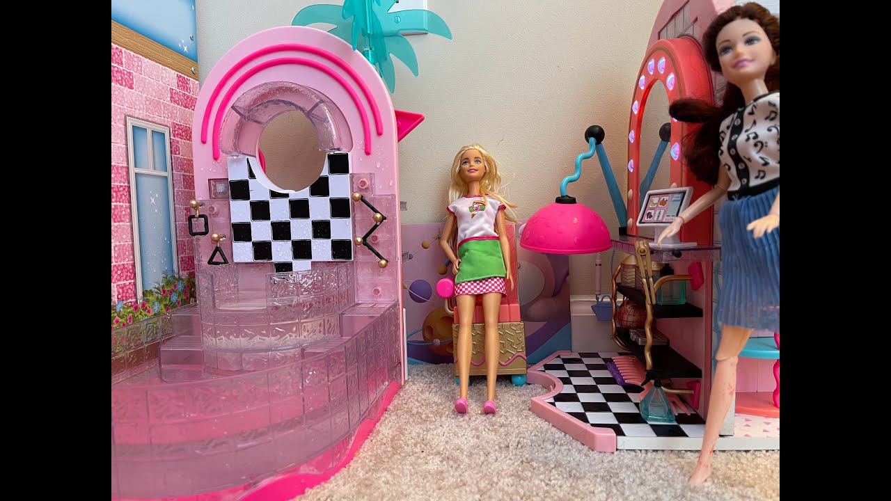Barbie's Hair Salon & Spa: Hair Washing, Trimming, & Fun with LOL ...