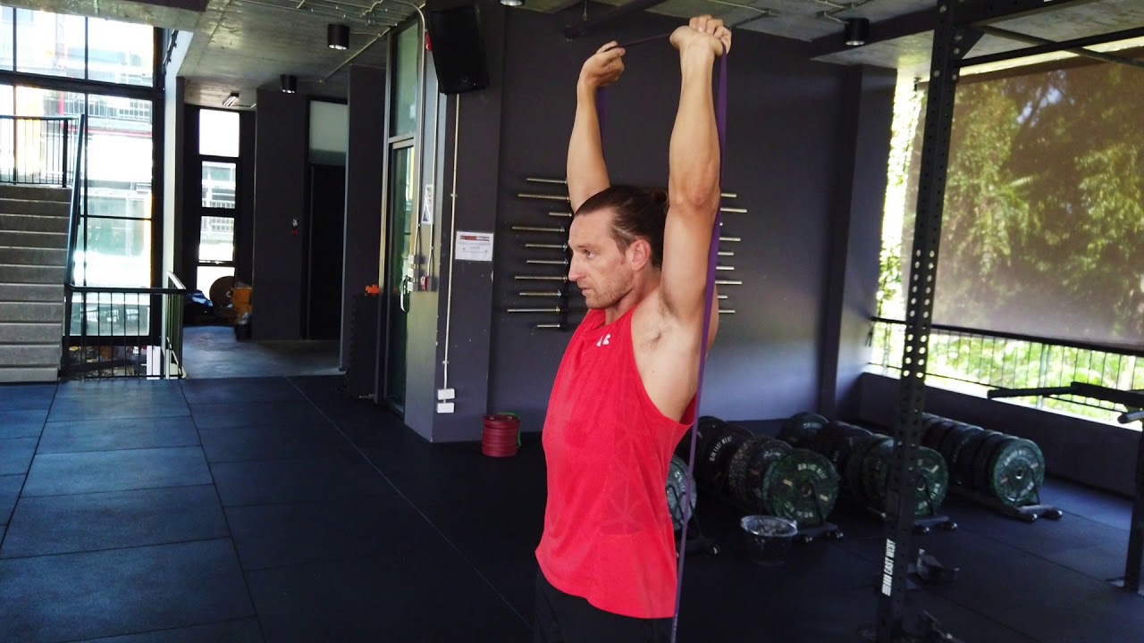 Resistance Band Overhead Press| Exercises to do at home | Travel ...