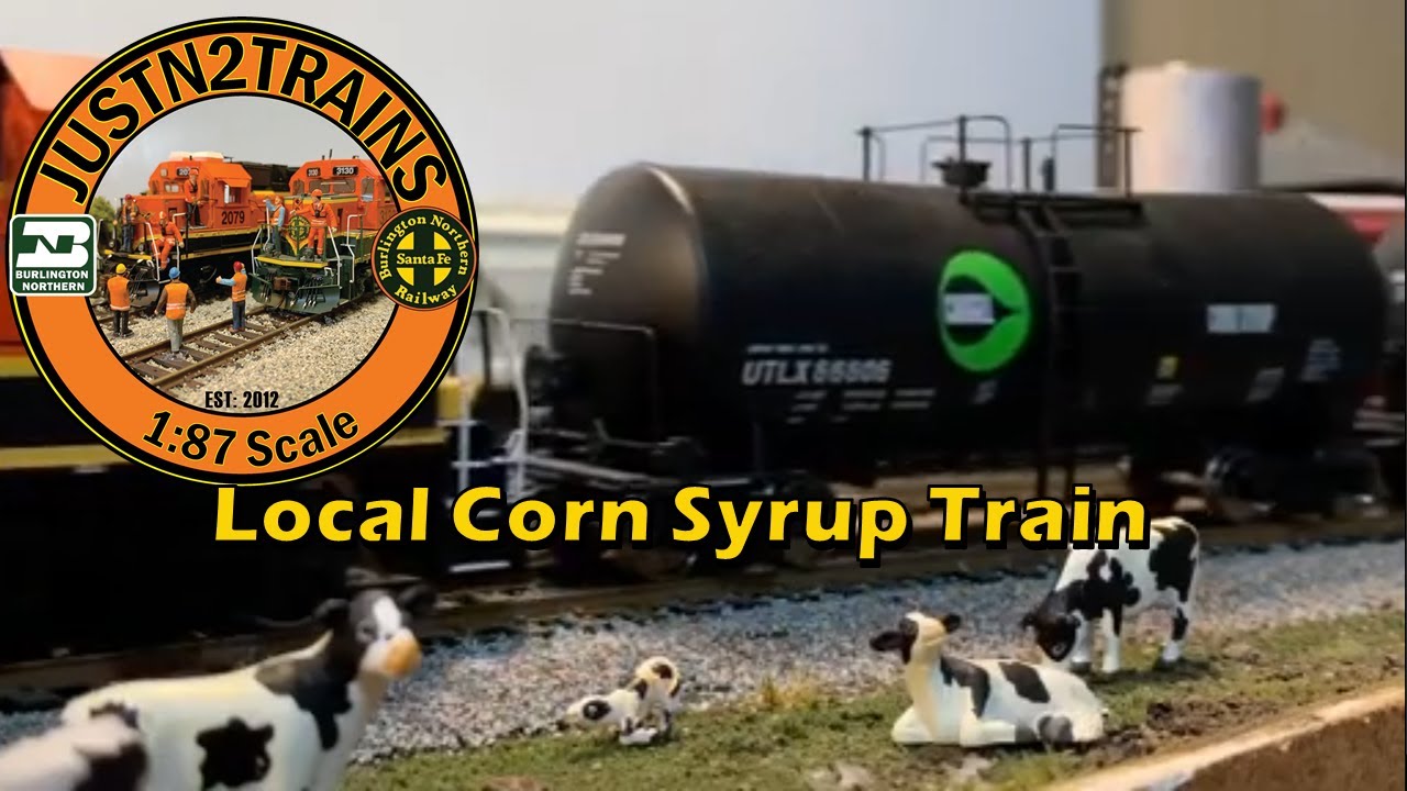HO BNSF Layout: Corn Syrup Local train - YouTube
