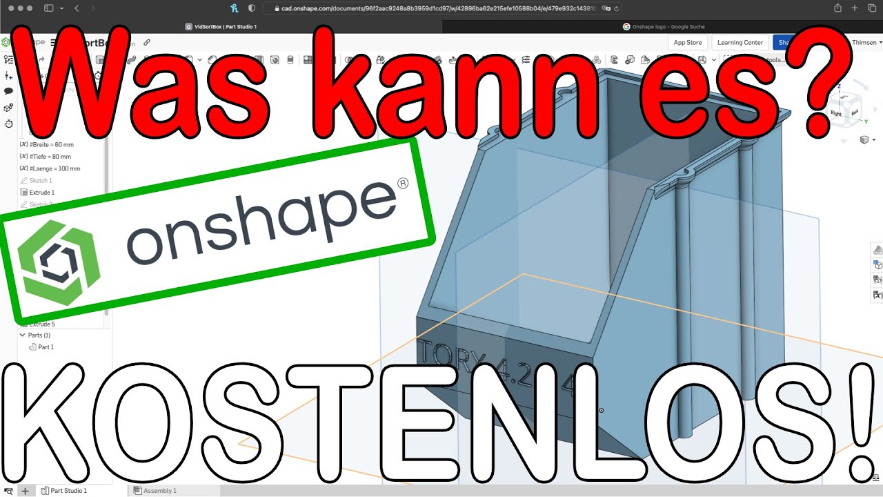 Parameter mit Onshape! Kostenloses CAD - YouTube