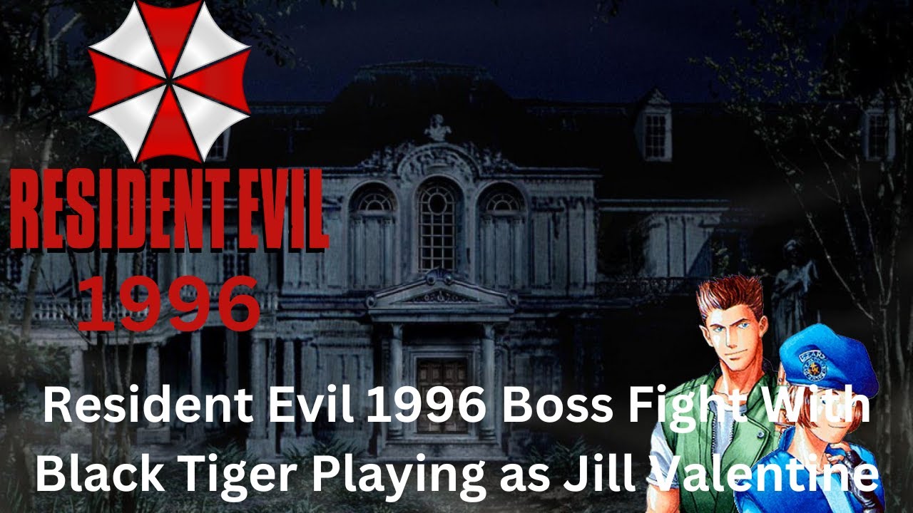 Resident Evil 1996 Boss Fight With Black Tiger Playing as Jill ...