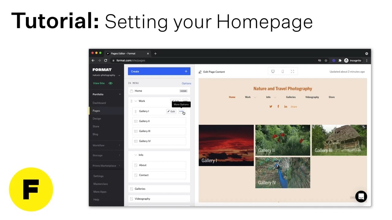 How to Set Up Your Site's Homepage | Format Tutorial - YouTube