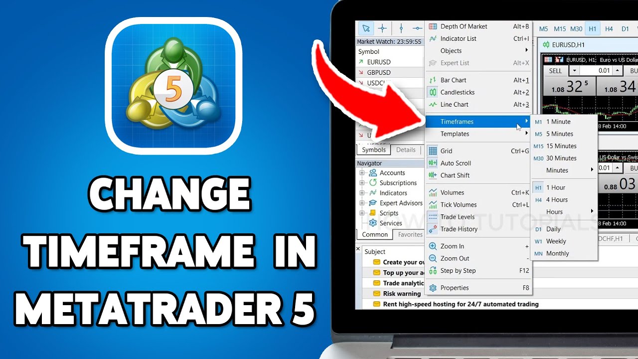 How To Change Timeframe In MetaTrader 5 On PC | Adjust MT5 Chart Time ...