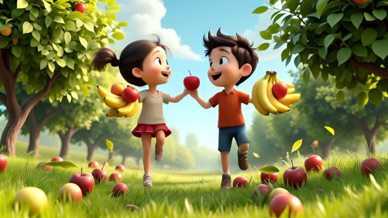 Apples and Bananas Nursery Rhyme 🍎🍌 | Fun Kids Song with Vowel Sounds ...