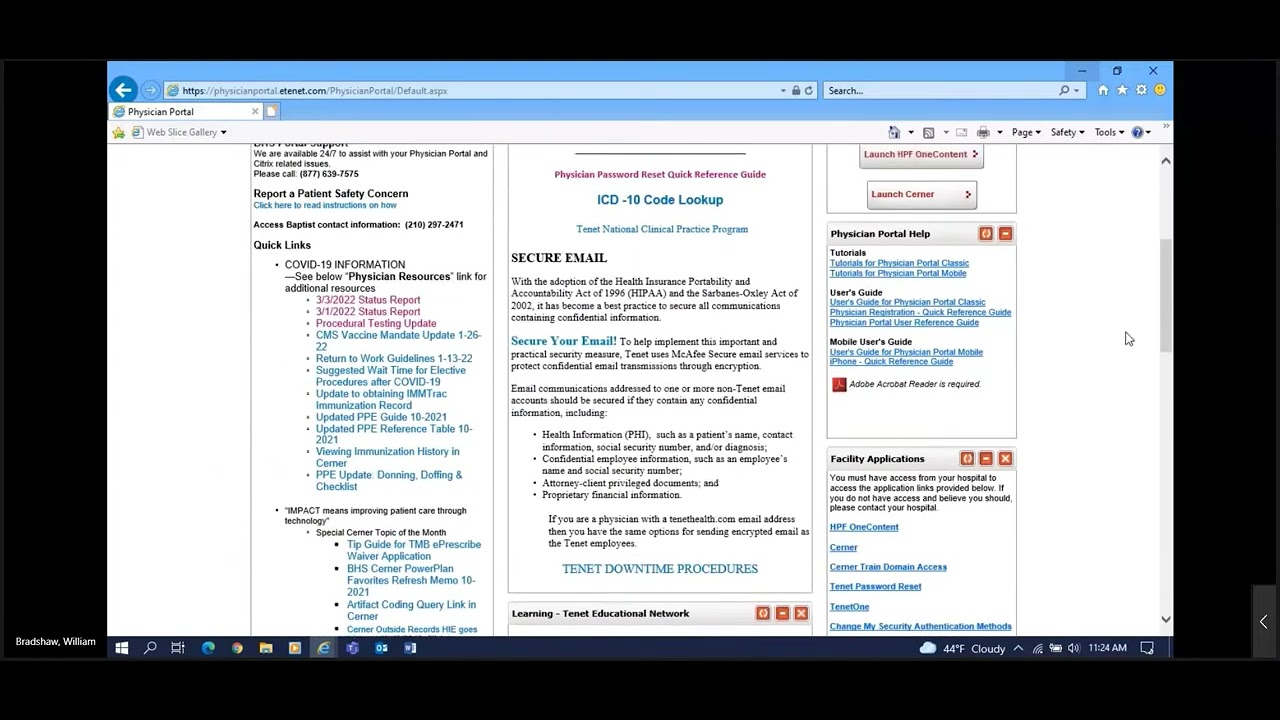 BHS Cerner Powerchart for Providers - YouTube