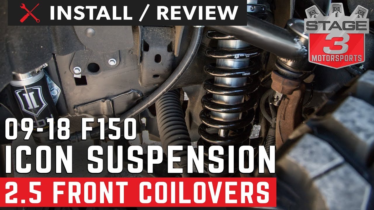 2009-2018 F150 ICON 2.5 VS Remote Reservoir Front Coilovers Install and ...