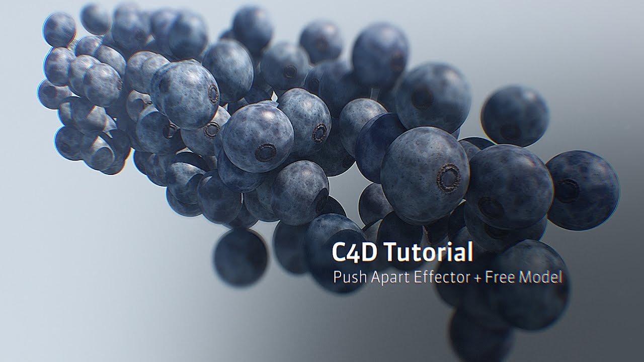 C4D R18 Tutorial: Push Apart Effector + Free Model - YouTube