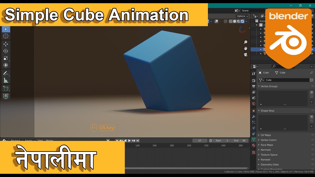 Dancing Default Cube | Simple Cube Animation in Blender | Blender ...