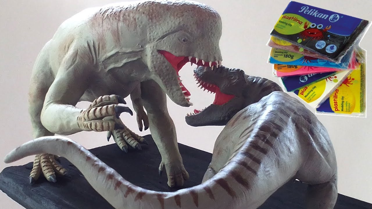 DISTORTUS REX VS T-REX WITH CLAY/PLASTILINA. Jurassic World Rebirth ...