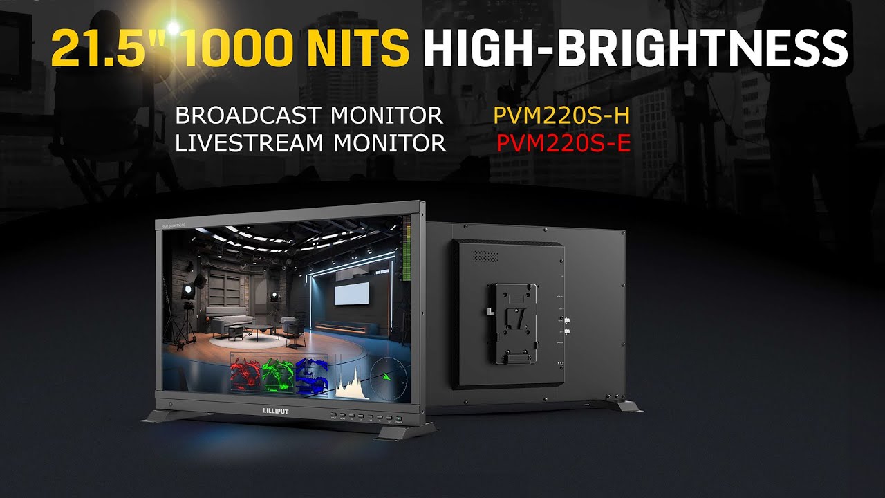 LILLIPUT 21.5" PVM220S-H/E Live Stream & Recording Broadcast Monitors ...