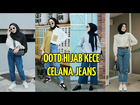 ootd hijab celana jeans