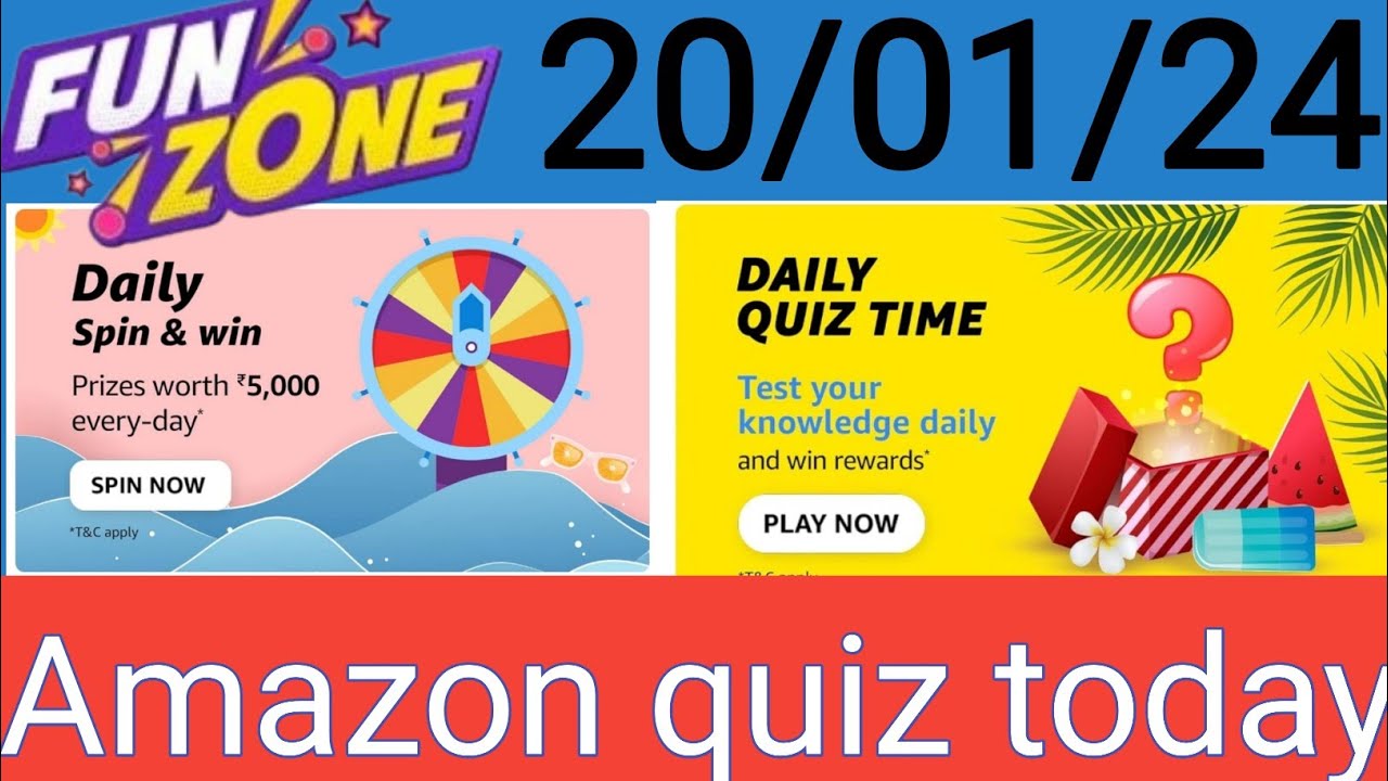Amazon quiz answers today || Amazon daily quiz today || Daily Spin and ...