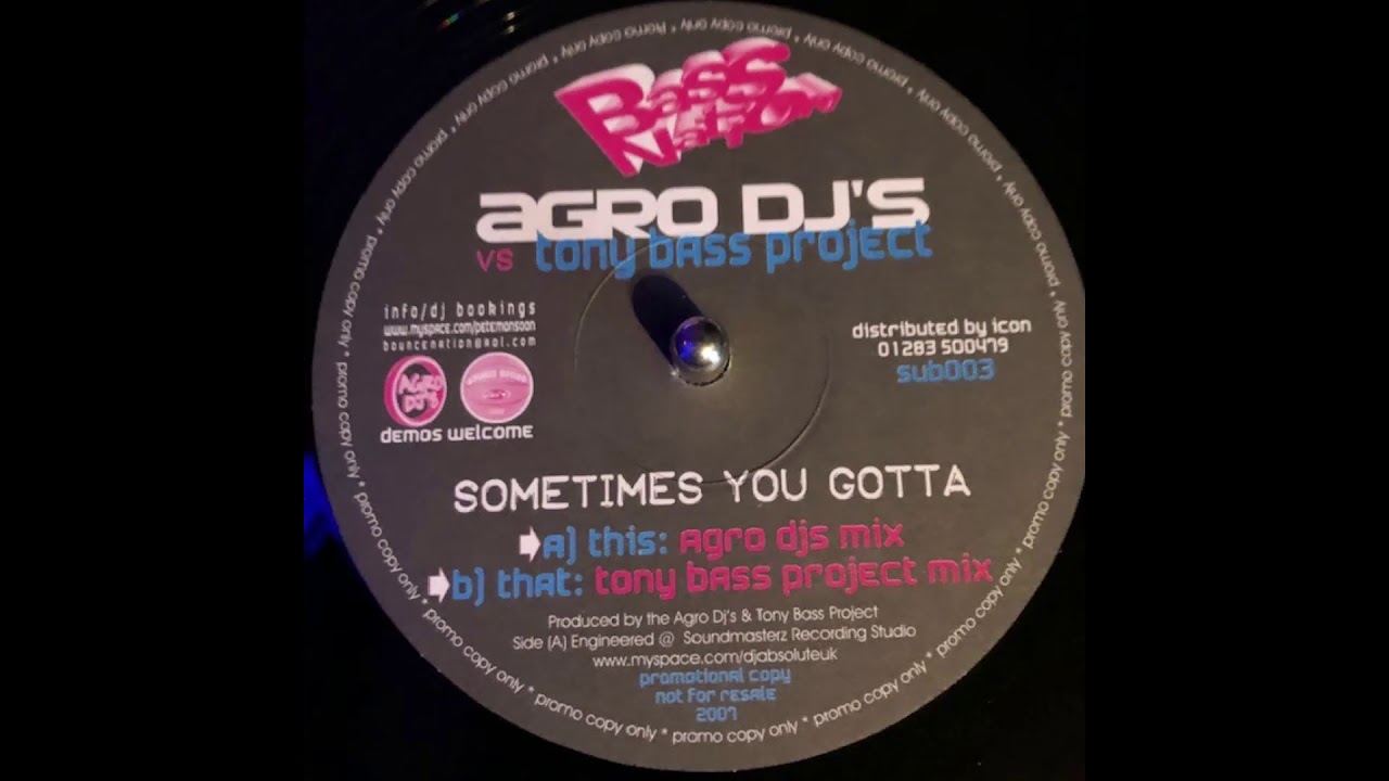 Agro DJs Vs Tony Bass Project - Sometimes You Gotta - Agro DJs Mix ...