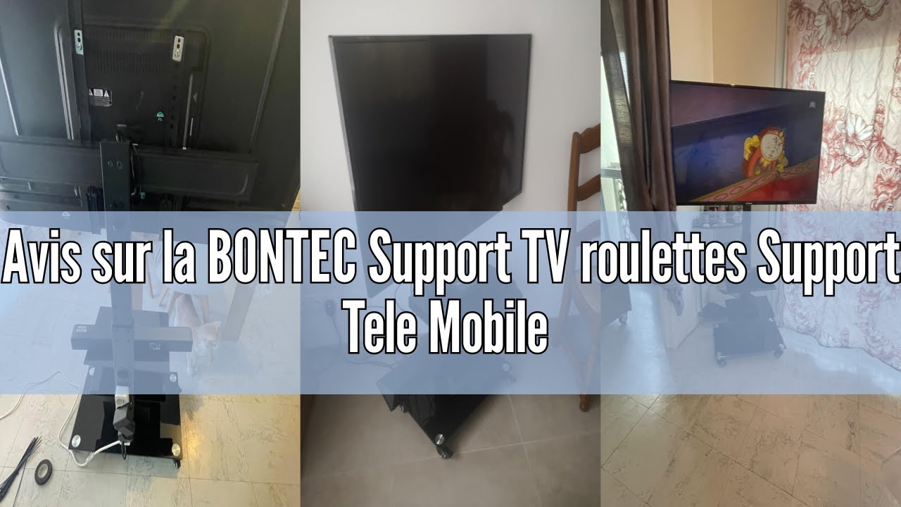 Avis sur la BONTEC Support TV roulettes Support Tele Mobile pour ...