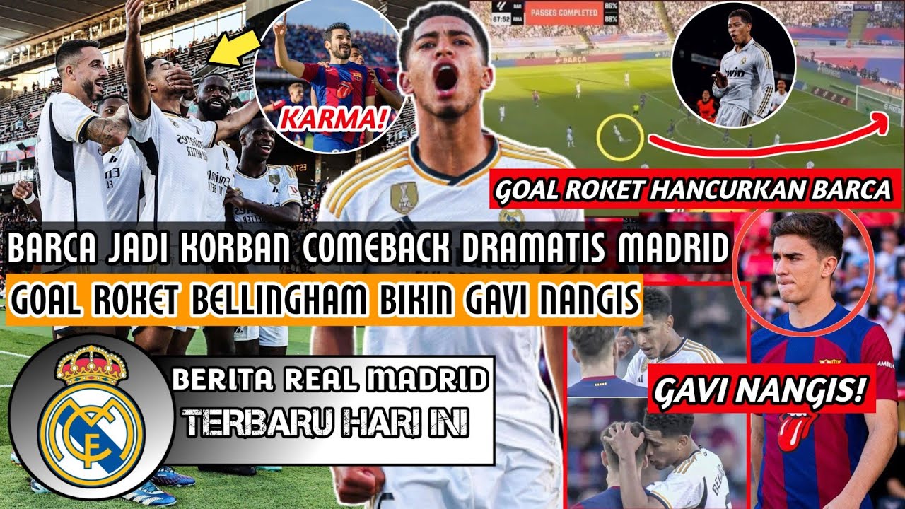 KARMA BARCA Goal Roket Bellingham Bikin Gavi Nangis😍Barca Jadi Korban ...