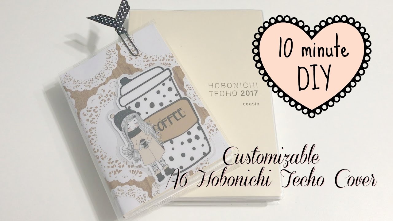 10 Minute Customizable A6 Hobonichi Cover DIY - YouTube