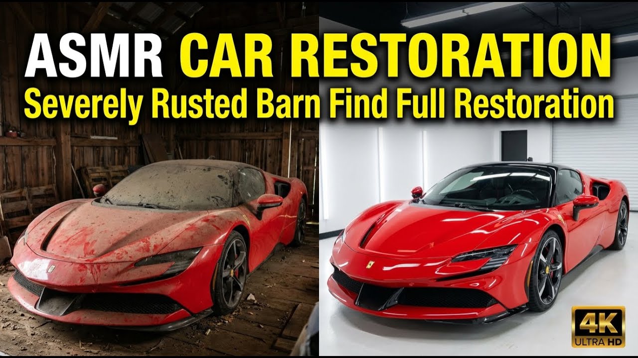 ASMR Car Restoration Ferrari 296 GTB 2019 red Full Restoration From ...