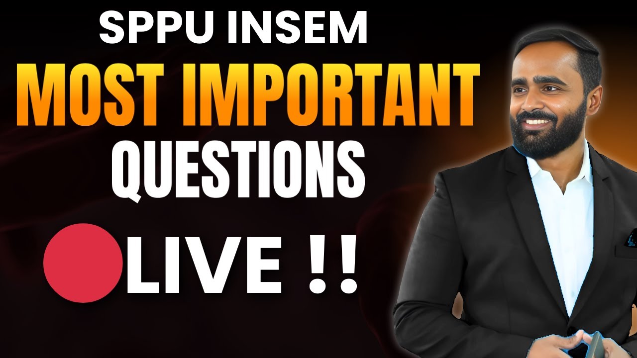 🔴LIVE |SPPU INSEM |MOST IMPORTANT QUESTIONS|PRADEEP GIRI SIR - YouTube