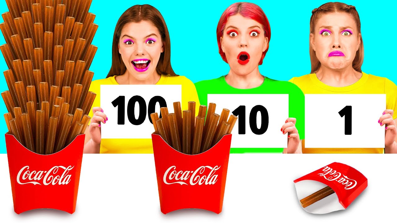 100 Layers of Food Challenge | Crazy Challenge - YouTube