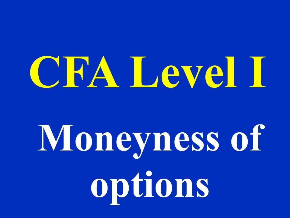 Moneyness of options - YouTube