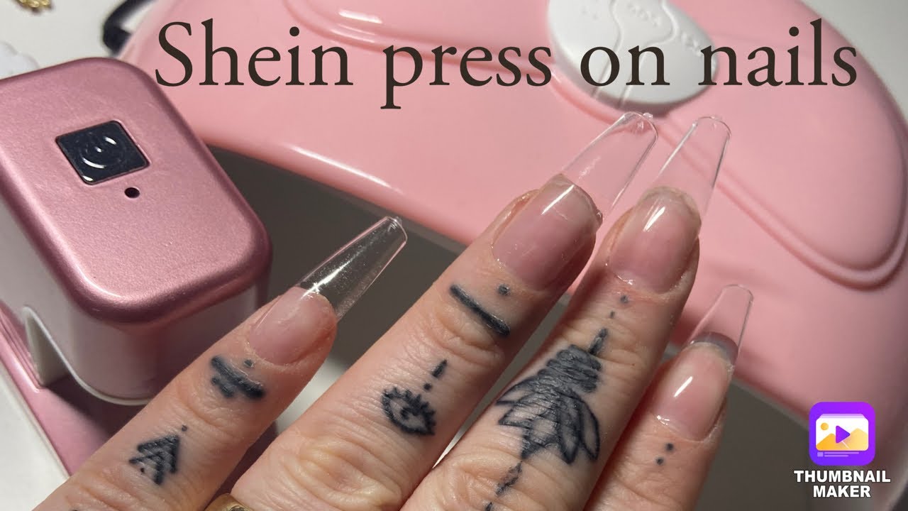 SHEIN PRESS ON NAILS DO THEY WORK NAIL TUTORIAL - YouTube