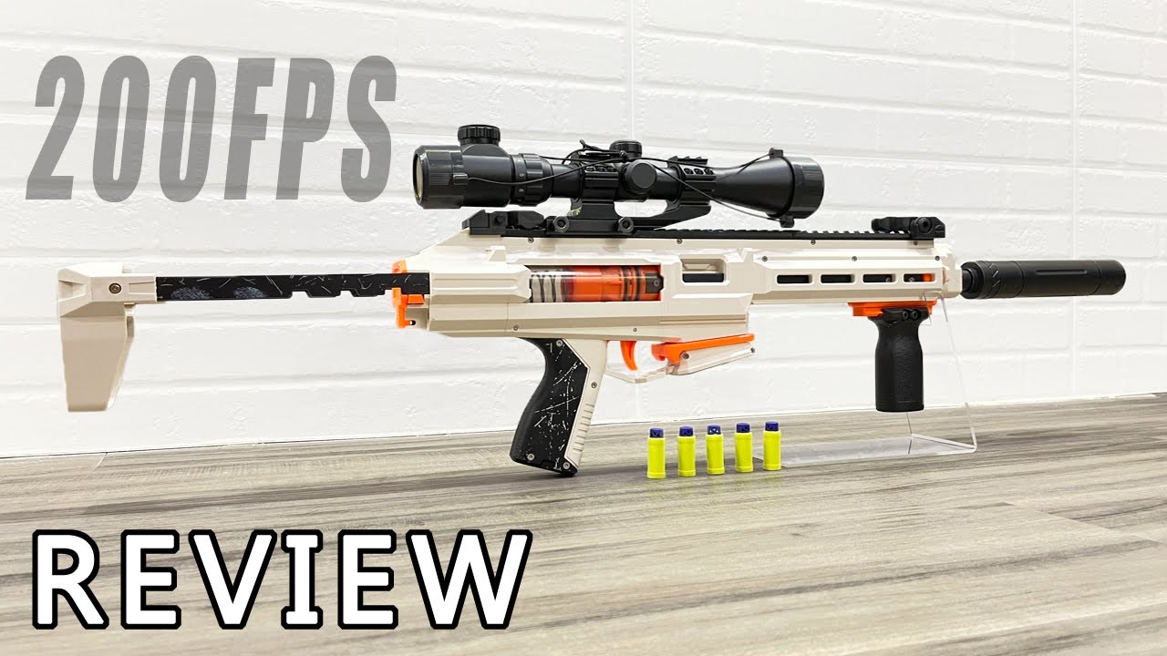200 FPS Nerf Mod Jia Nv Hai G01 Valkyrie Nerf Sniper - YouTube