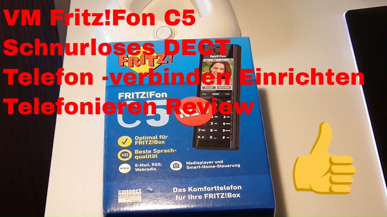 AVM Fritz!Fon C5 Schnurloses DECT Telefon - Fritz-box verbinden ...