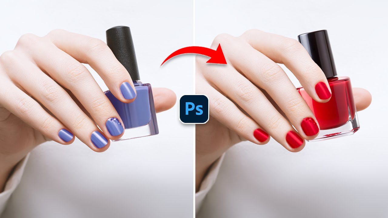 How To Color Nail Polish in Photoshop #photoshop - YouTube