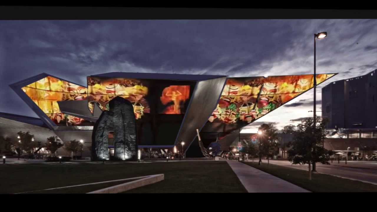 Concept / Denver Art Museum, with Exterior Video Walls...video content ...