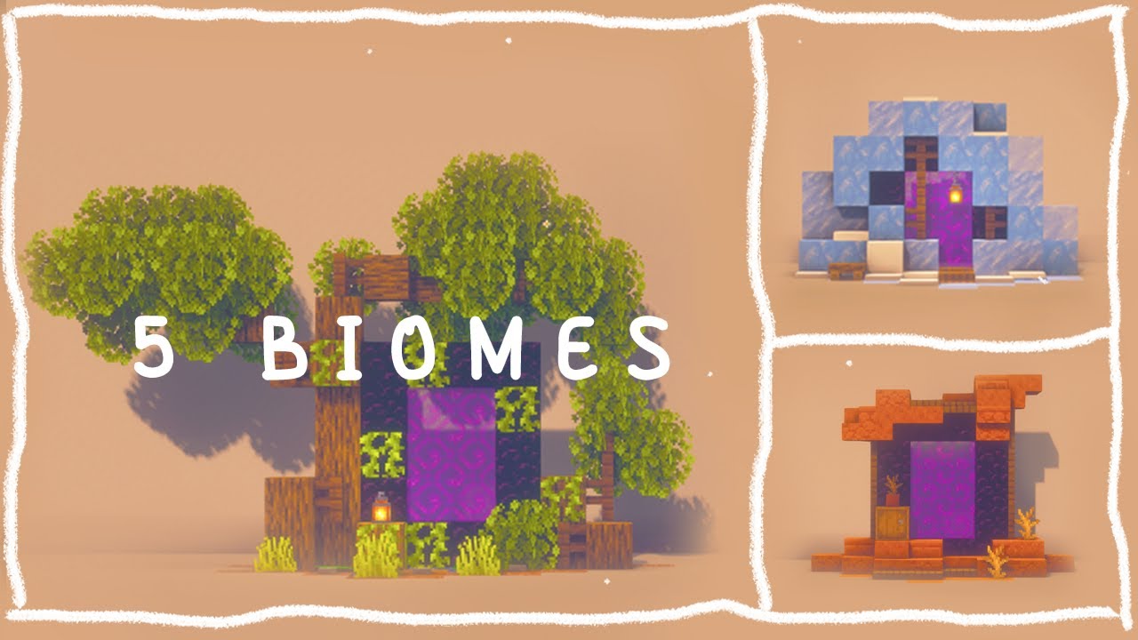 Minecraft: Nether Portal Design Ideas ( Part 1 ) | Portal Decorations ...