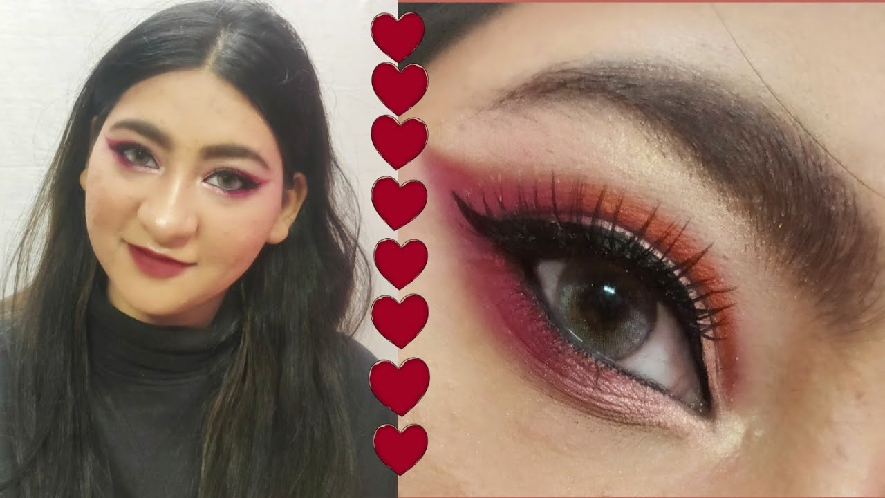 Cherry/Cranberry Makeup Look Using The Makeup Obsession Kisses Palette ...