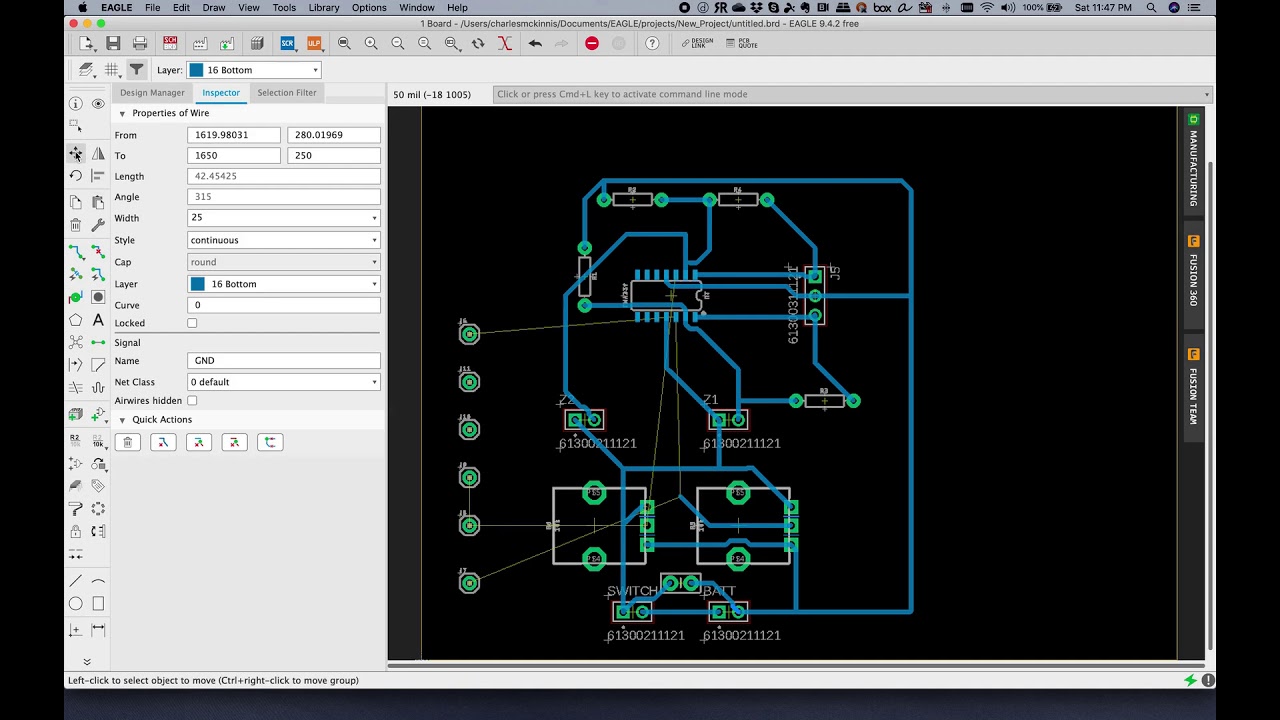 Autodesk Eagle CAD PCB design 06 - YouTube